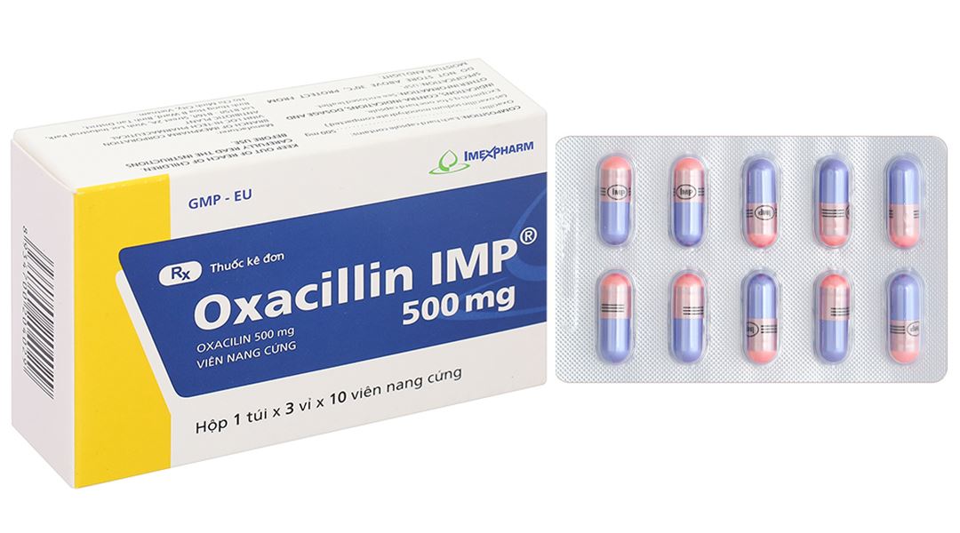 Oxacillin IMP 500mg trị nhiễm khuẩn đường hô hấp, nhiễm khuẩn ở xương ...