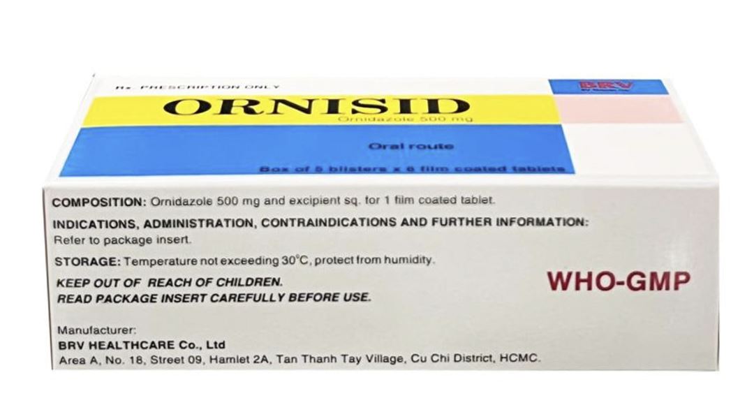 Ornisid 500mg điều trị nhiễm khuẩn do vi khuẩn, nhiễm ký sinh trùng (5 ...