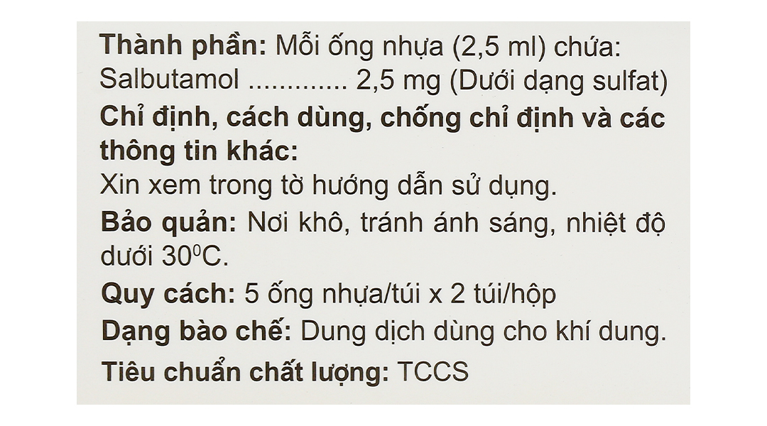 Thuốc Zensalbu 2.5mg/2.5ml trị hen, co thắt phế quản (2 vỉ x 5 ống) - 08/2025 | nhathuocankhang.com