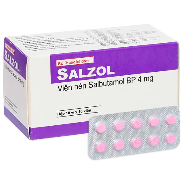 Salzol 4mg trị các chứng hen suyễn, khó thở liên tục (10 vỉ x 10 viên ...