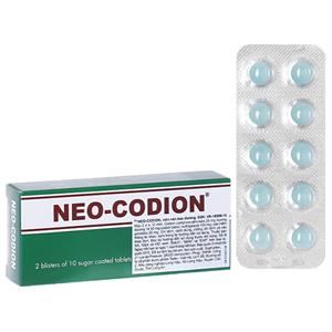 Neo-Codion trị ho khan, ho do kích ứng (2 vỉ x 10 viên) - 02/2025 ...