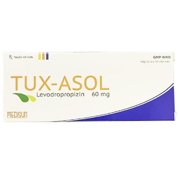 Tux-Asol 60mg điều trị các bệnh phế quản và phổi có kèm ho khan (3 vỉ x ...
