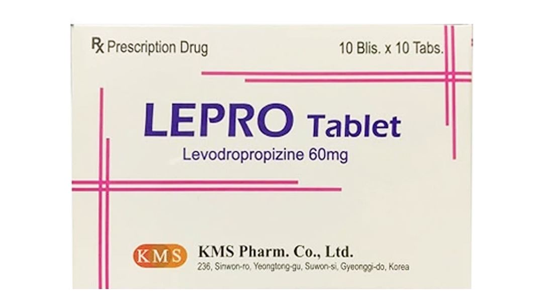 Lepro Tablet 60mg điều trị ho do các bệnh đường hô hấp (10 vỉ x 10 viên ...