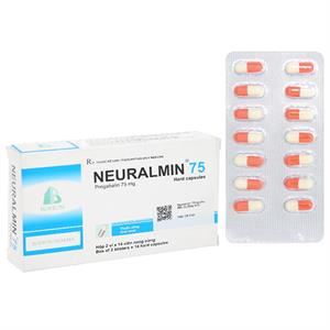 Thuốc Neuralmin 75 điều trị động kinh, rối loạn lo âu (2 vỉ x 14 viên ...