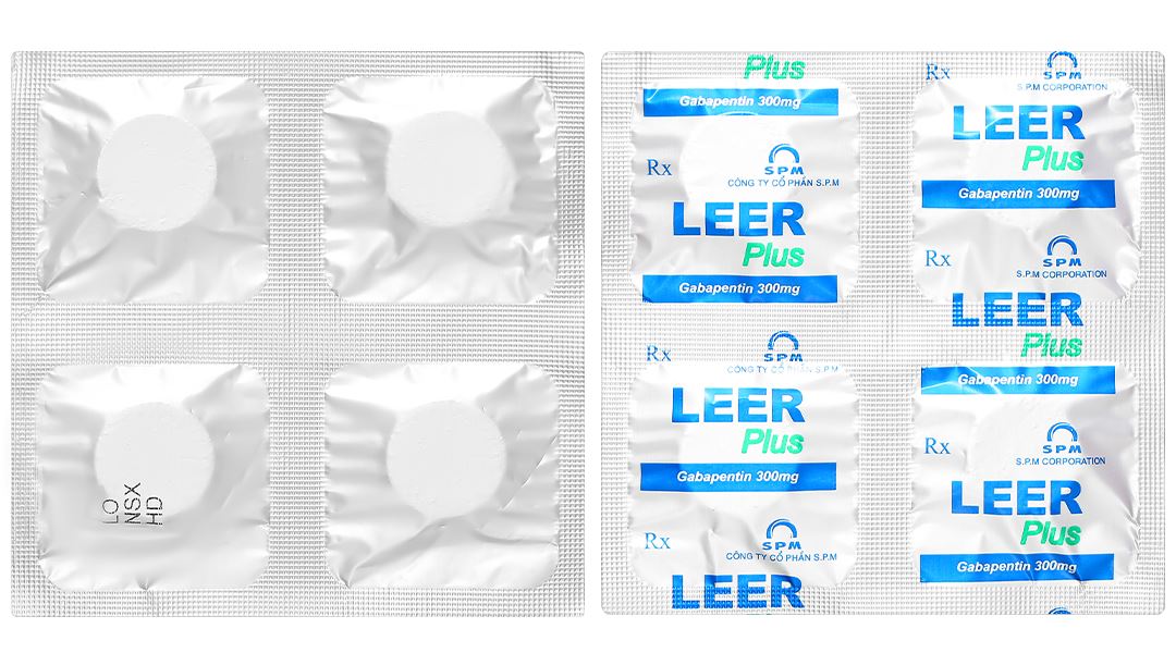 Viên sủi Leer plus 300mg điều trị hỗ trợ động kinh, đau thần kinh (4 vỉ ...