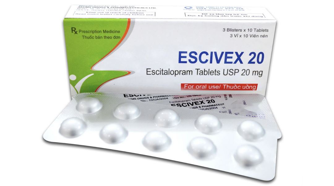 Escivex 20mg điều trị các giai đoạn trầm cảm nặng (3 vỉ x 10 viên) - 09 ...