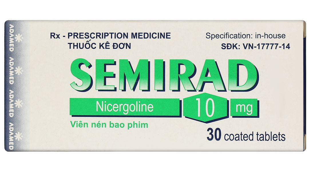 Thuốc Semirad 10mg trị rối loạn tuần hoàn não (3 vỉ x 10 viên) - 08/ ...