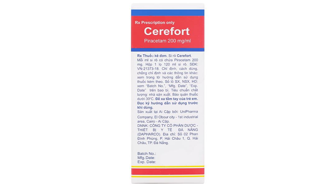 Siro Cerefort 200mg/ml điều trị triệu chứng chóng mặt, suy giảm trí nhớ ...
