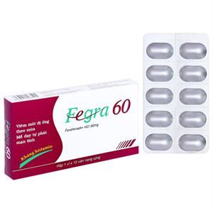Telfast BD 60mg trị viêm mũi dị ứng, mày đay vô căn mạn tính (3 vỉ x 10 ...