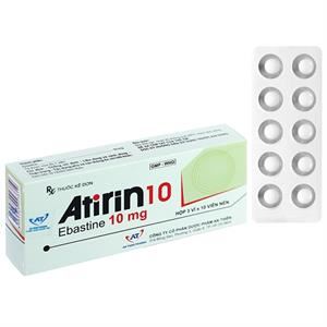 Atirin 10 trị viêm mũi dị ứng, mày đay (3 vỉ x 10 viên) - 02/2025 ...