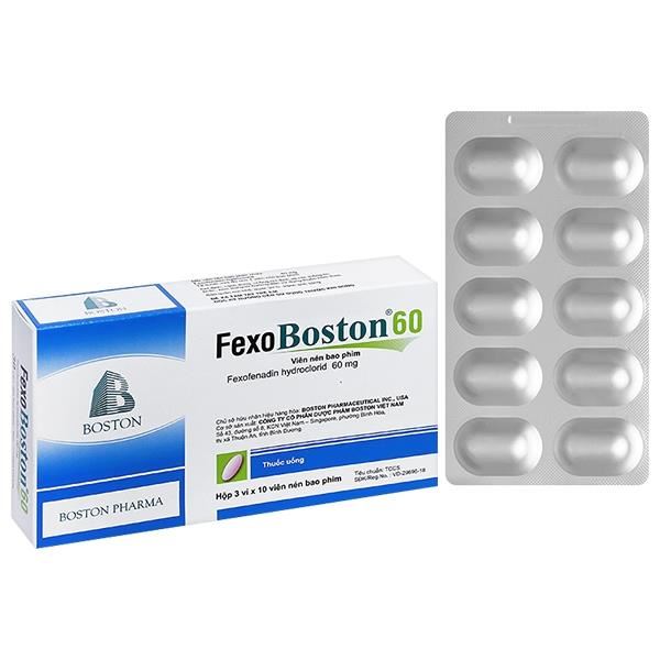 Telfast BD 60mg trị viêm mũi dị ứng, mày đay vô căn mạn tính (3 vỉ x 10 ...