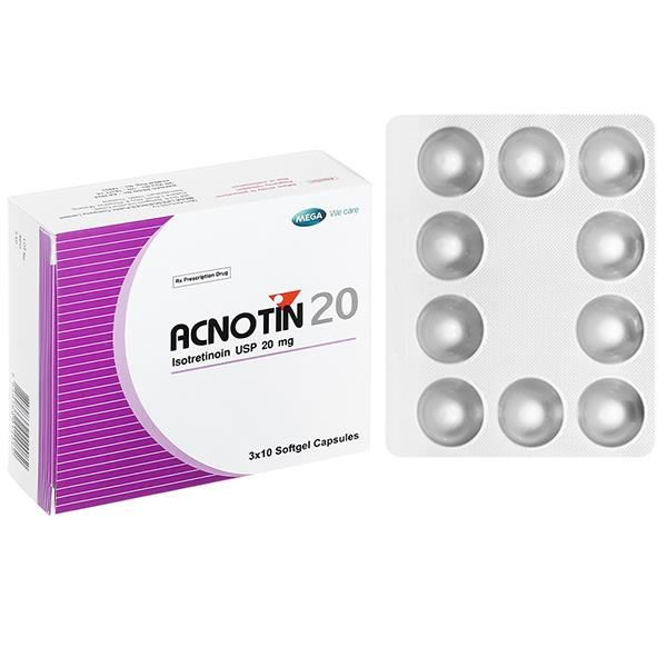 Thuốc Acnotin 10 trị mụn trứng cá nặng (3 vỉ x 10 viên) - 01/2026 ...