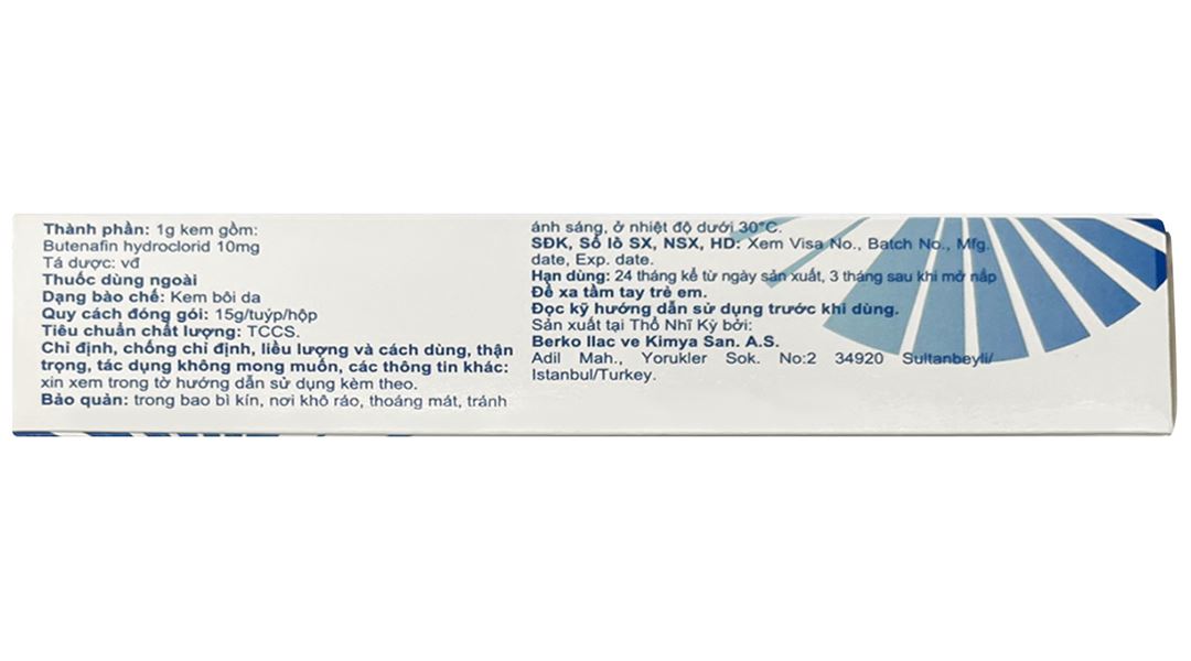 Butefin 1% Cream điều trị lang ben, nấm tuýp 15g - 03/2025 ...