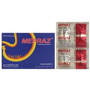 Mepraz 20mg trị trào ngược dạ dày, thực quản (5 vỉ x 4 viên) - 02/2025 ...