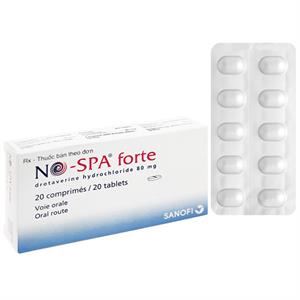Thuốc NO-SPA Forte 80mg chống co thắt cơ trơn (2 vỉ x 10 viên) - 02/ ...