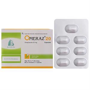 Omeraz 20mg hộp 70 viên trị trào ngược acid, loét dạ dày, tá tràng - 01 ...