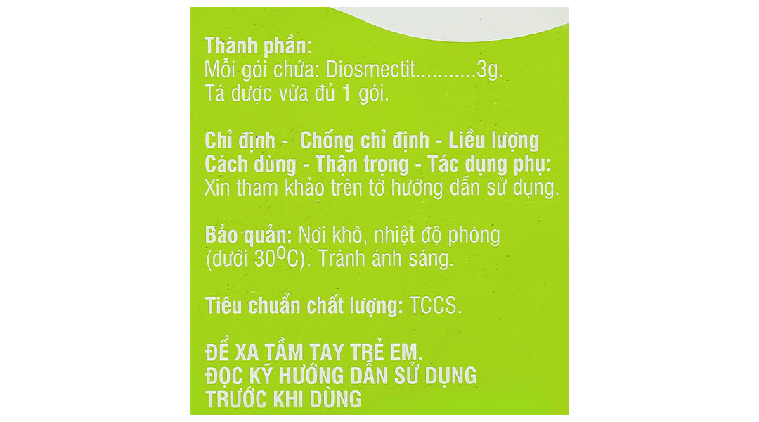 Thuốc Diosmectit 3g trị đau của viêm dạ dày - ruột - 09/2025 ...