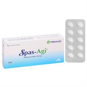 Spas-Agi 40mg chống đau do co thắt cơ trơn ở đường tiêu hóa (3 vỉ x 10 ...