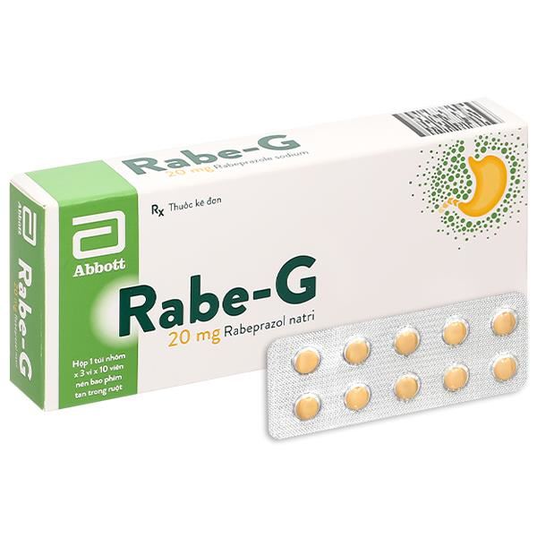 Rabe-G 20mg điều trị trào ngược dạ dày - thực quản (3 vỉ x 10 viên ...