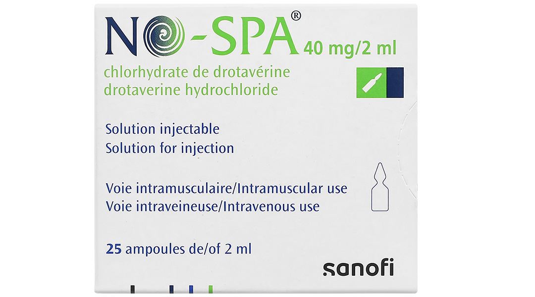 Dung dịch tiêm No-Spa 40mg/2ml chống co thắt cơ trơn (25 ống x 2ml ...