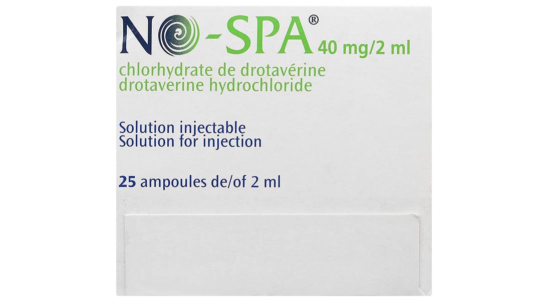 Dung dịch tiêm No-Spa 40mg/2ml chống co thắt cơ trơn (25 ống x 2ml ...