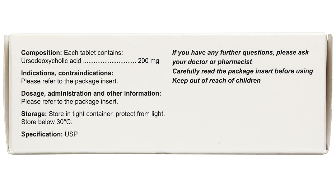 Ucolic Tablet 200mg hỗ trợ điều trị bệnh lý về gan mật (5 vỉ x 10 viên ...