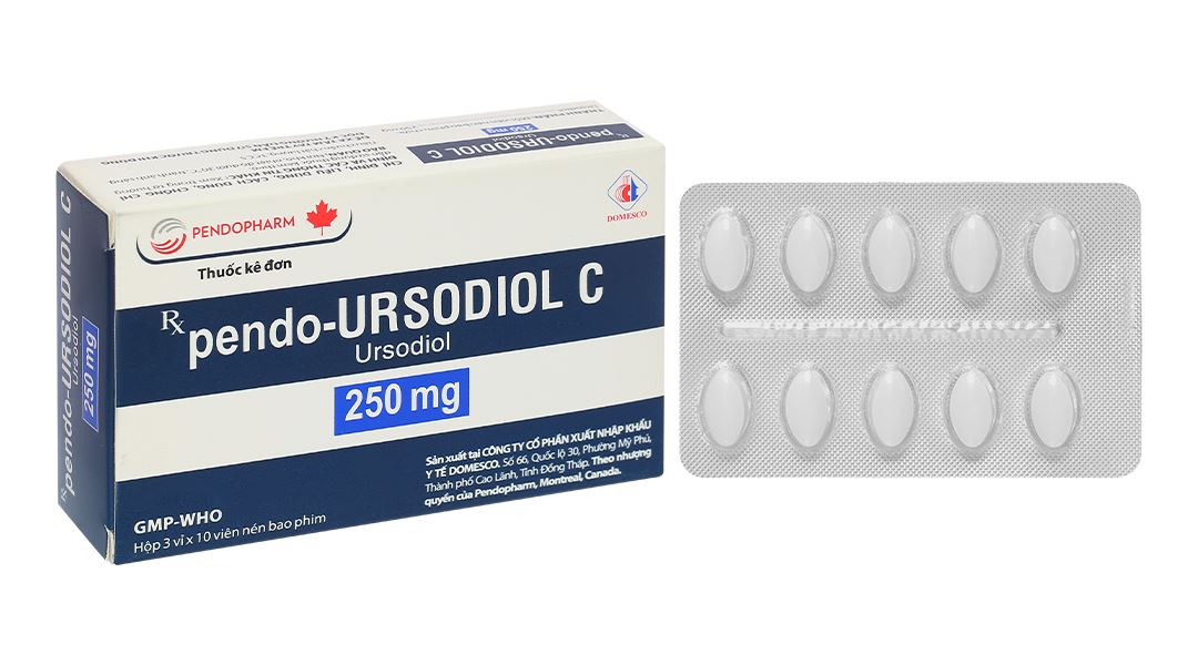 Pendo-Ursodiol C 250mg điều trị xơ gan mật nguyên phát (3 vỉ x 10 viên ...