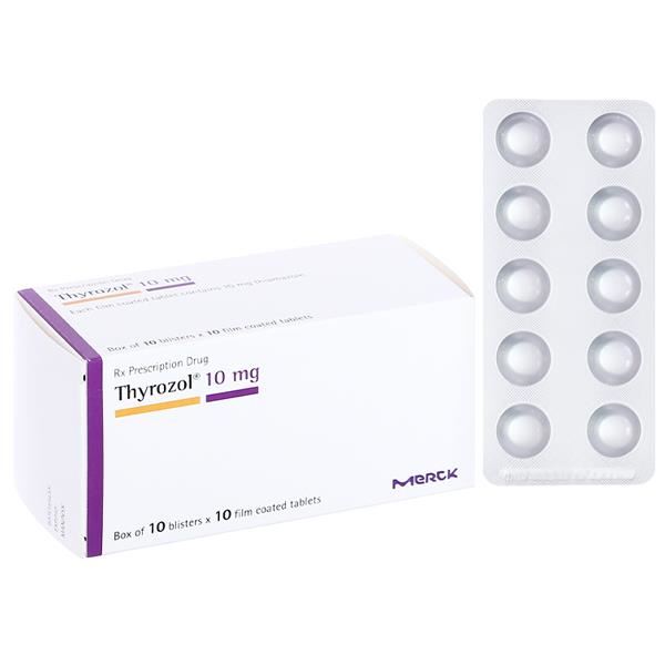 Thyrozol 10mg trị bệnh lý tuyến giáp (10 vỉ x 10 viên) - 02/2025 ...