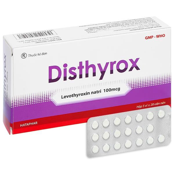 Disthyrox 100mcg điều trị các bệnh lý tuyến giáp (5 vỉ x 20 viên) - 10/ ...