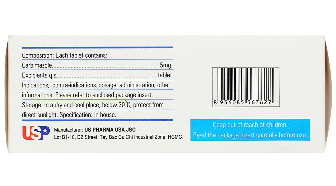 Lomazole 5mg trị cường giáp, xạ trị iod (10 vỉ x 10 viên) - 08/2025 ...