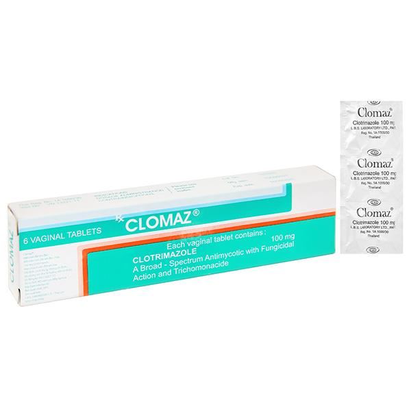 Viên đặt âm đạo Clomaz 100mg trị nấm, nhiễm khuẩn (1 vỉ x 6 viên) - 02/ ...