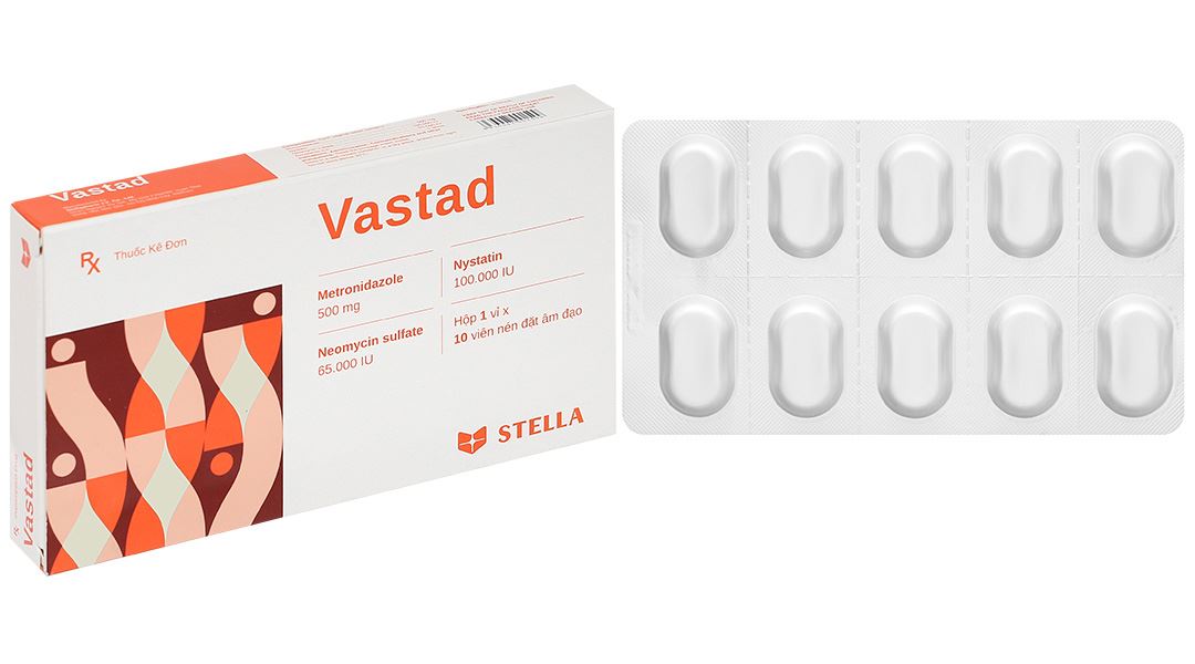 Viên đặt âm đạo Vastad điều trị viêm âm đạo (1 vỉ x 10 viên) - 08/2025 ...
