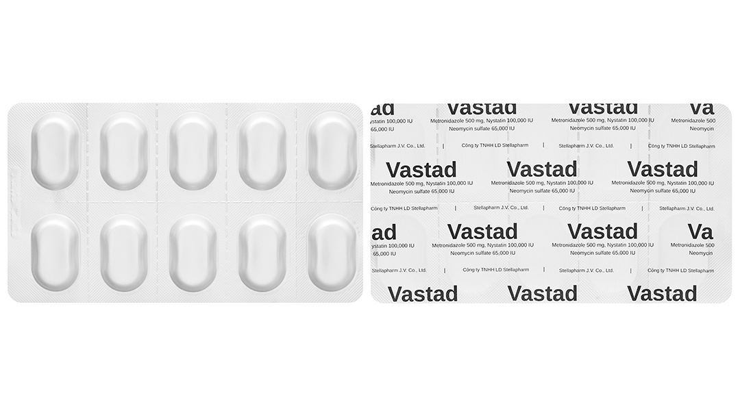 Viên đặt âm đạo Vastad điều trị viêm âm đạo (1 vỉ x 10 viên) - 08/2025 ...