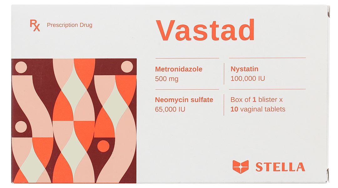 Viên đặt âm đạo Vastad điều trị viêm âm đạo (1 vỉ x 10 viên) - 08/2025 ...