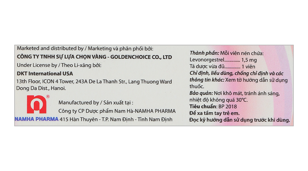 New Choice EC Izzi 1,5mcg tránh thai khẩn cấp 72 giờ(1 vỉ x 1 viên ...