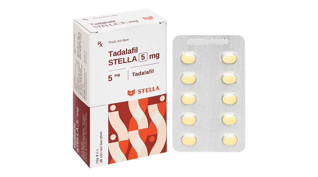 Tadalafil Stella 5mg điều trị rối loạn cương dương (3 vỉ x 10 viên) - 08/2025 | nhathuocankhang.com