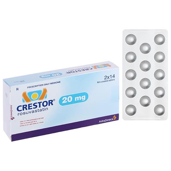 Thuốc Rostor 20mg trị tăng mỡ máu, tăng cholesterol nguyên phát (2 vỉ x ...