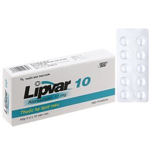 Thuốc Lipitor 10mg điều trị tăng cholesterol máu, rối loạn mỡ máu (30 ...