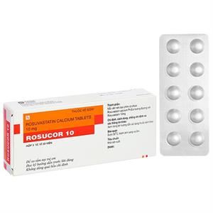 Rosucor 10 điều trị rối loạn lipid máu (3 vỉ x 10 viên) - 02/2025 ...