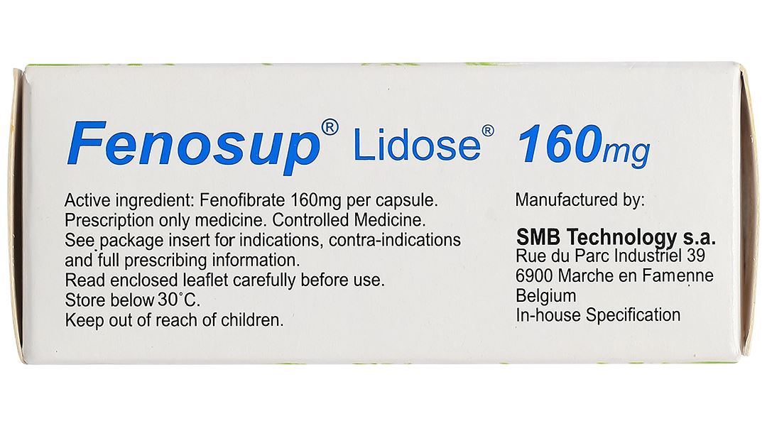 Fenosup Lidose 160mg điều trị cholesterol máu và triglycerid máu cao (3 ...