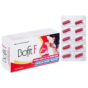 Bofit F trị thiếu máu do thiếu sắt, acid folic (3 vỉ x 10 viên) - 02/ ...