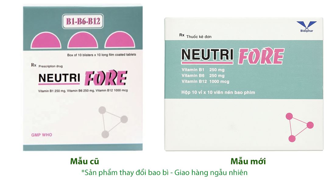 Thuốc Neutri Fore trị viêm dây thần kinh, thiếu máu ác tính (10 vỉ x 10 ...