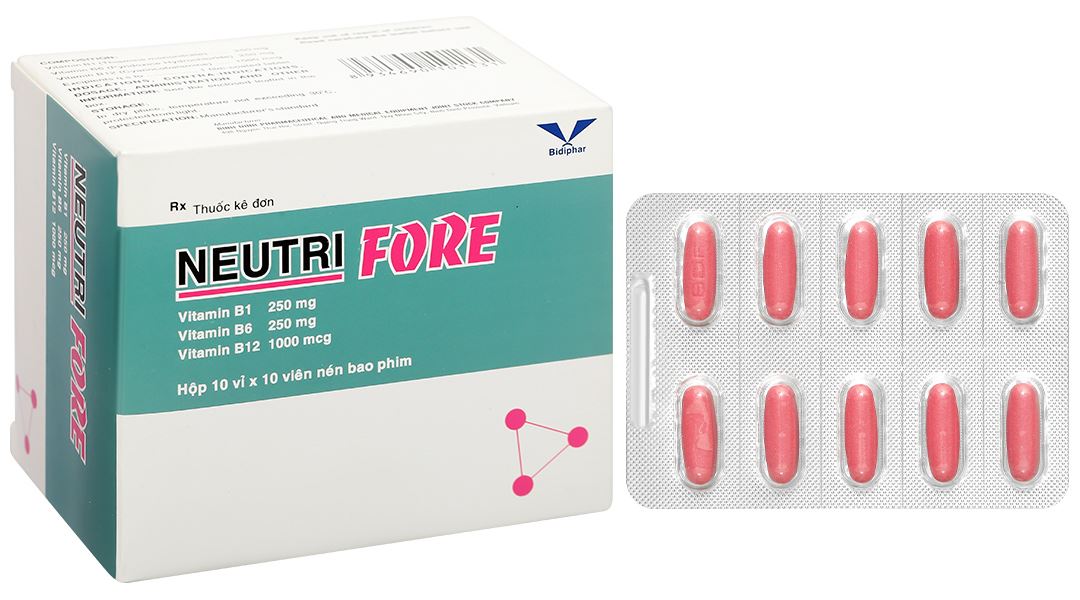 Thuốc Neutri Fore trị viêm dây thần kinh, thiếu máu ác tính (10 vỉ x 10 ...