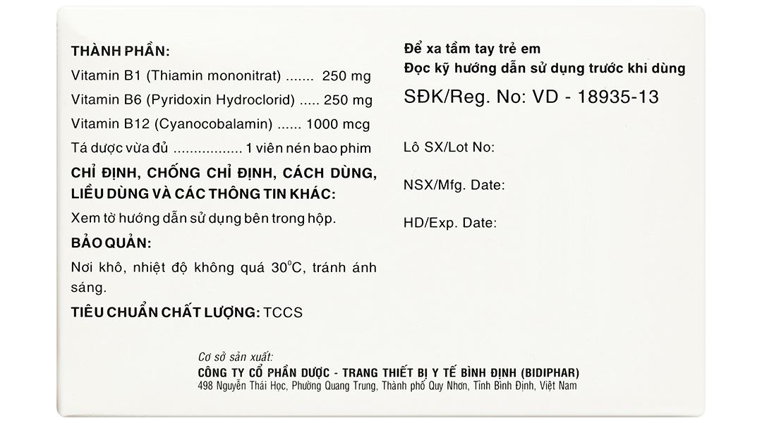Thuốc Neutri Fore trị viêm dây thần kinh, thiếu máu ác tính (10 vỉ x 10 ...
