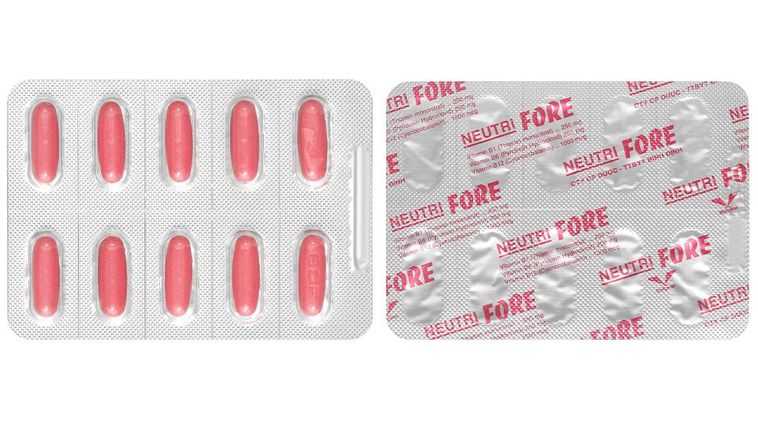 Thuốc Neutri Fore trị viêm dây thần kinh, thiếu máu ác tính (10 vỉ x 10 ...
