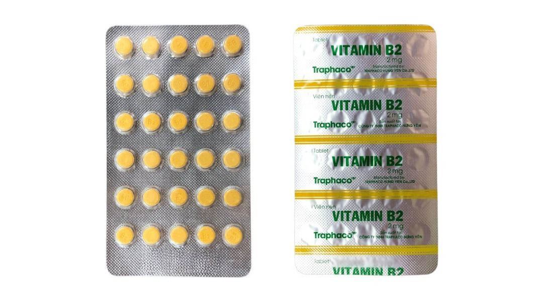 Vitamin B2 Traphaco 2mg dự phòng và điều trị thiếu vitamin B2 (6 vỉ x ...