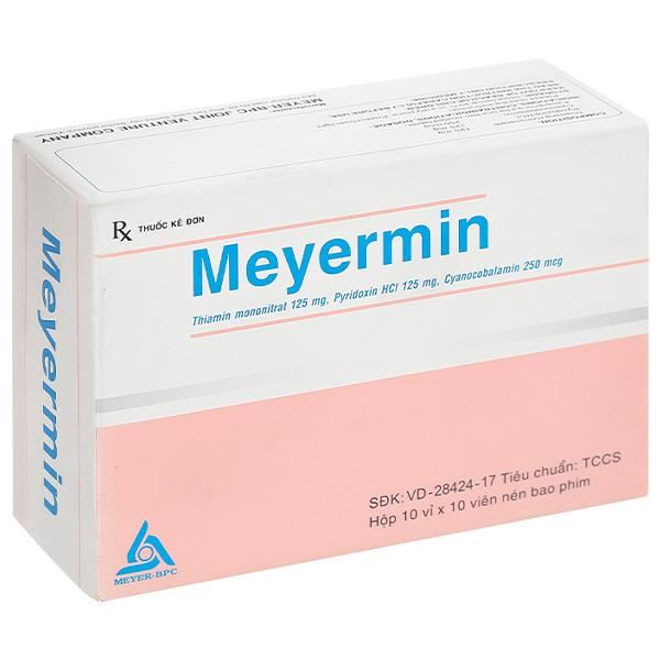 Meyermin dự phòng và trị thiếu vitamin nhóm B do dinh dưỡng, do thuốc ...