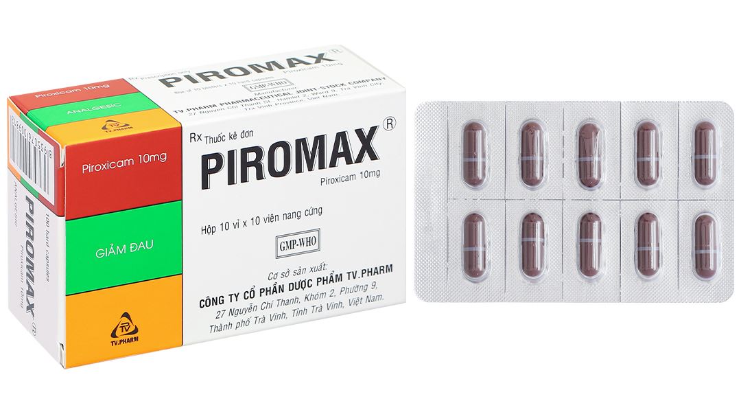 Piromax 10mg điều trị triệu chứng viêm xương khớp (10 vỉ x 10 viên ...