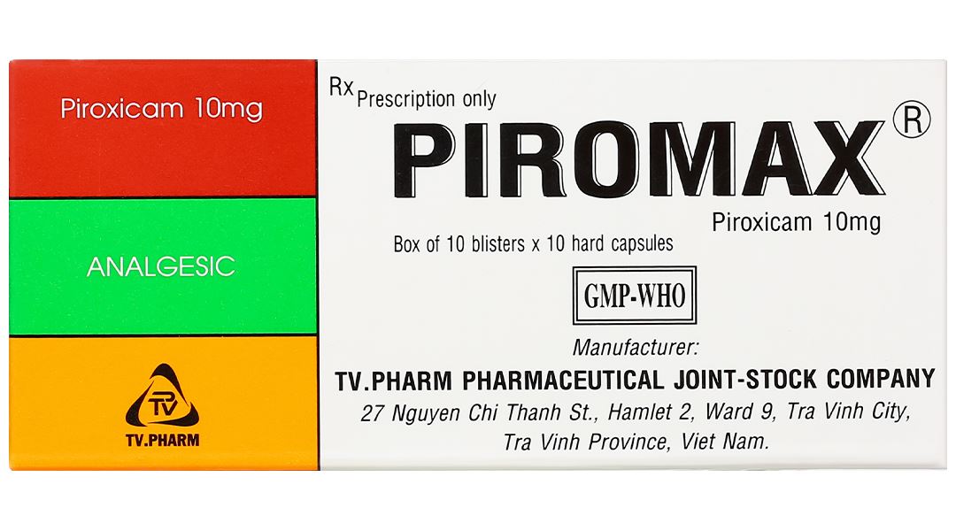 Piromax 10mg điều trị triệu chứng viêm xương khớp (10 vỉ x 10 viên ...