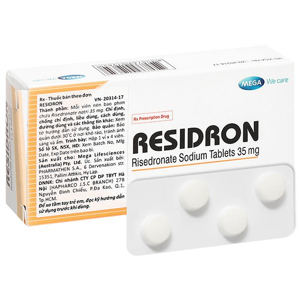Residron 35mg điều trị và ngăn ngừa loãng xương (1 vỉ x 4 viên) - 10/ ...